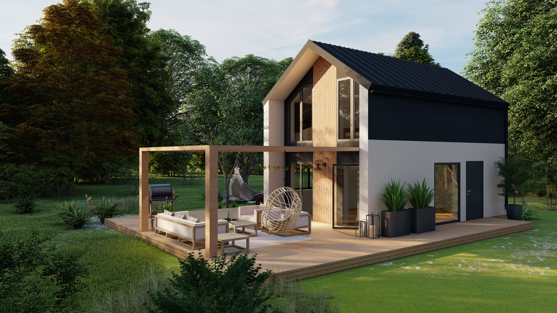 Domy do 70 metrów, drewniane domy prefabrykowane do 70 m2